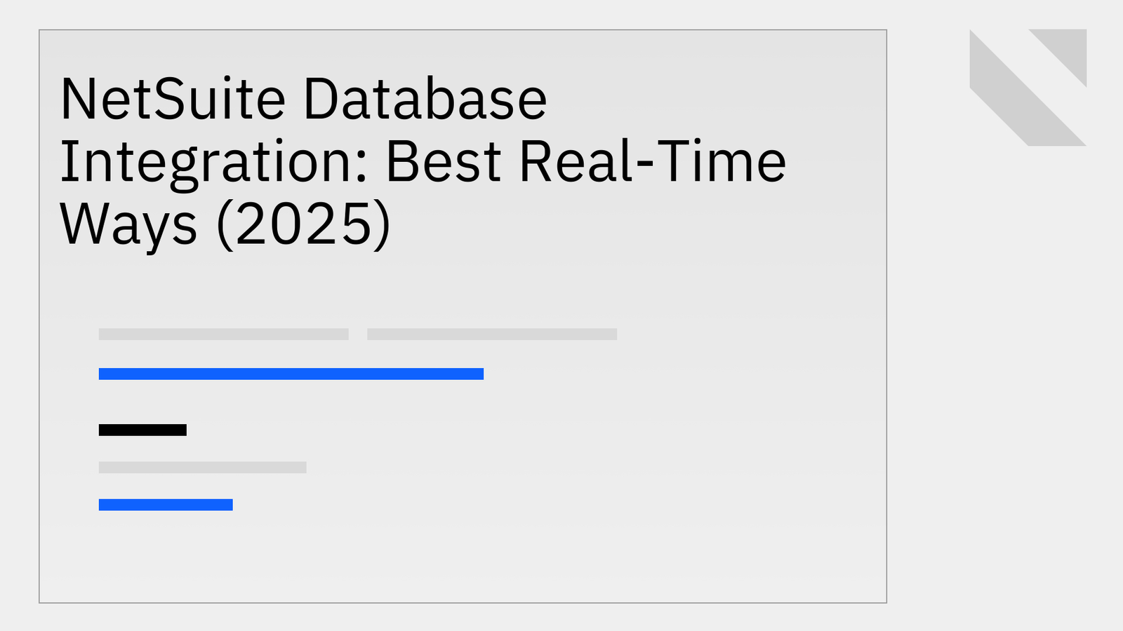 NetSuite Database Integration: Best Real-Time Ways (2025)
